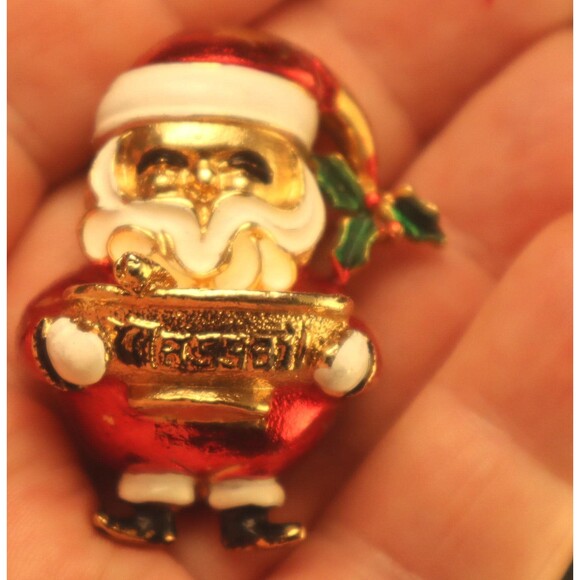 Corel | Jewelry | Vintage Corel Santa Wassail Bowl Punchbowl Christmas ...
